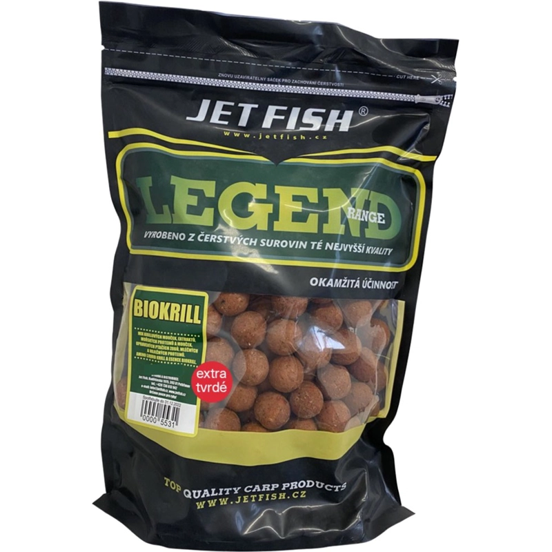 JETFISH - Extra tvrdé boilie Legend Range Biokrill 20 mm 250 g | FishMax.cz